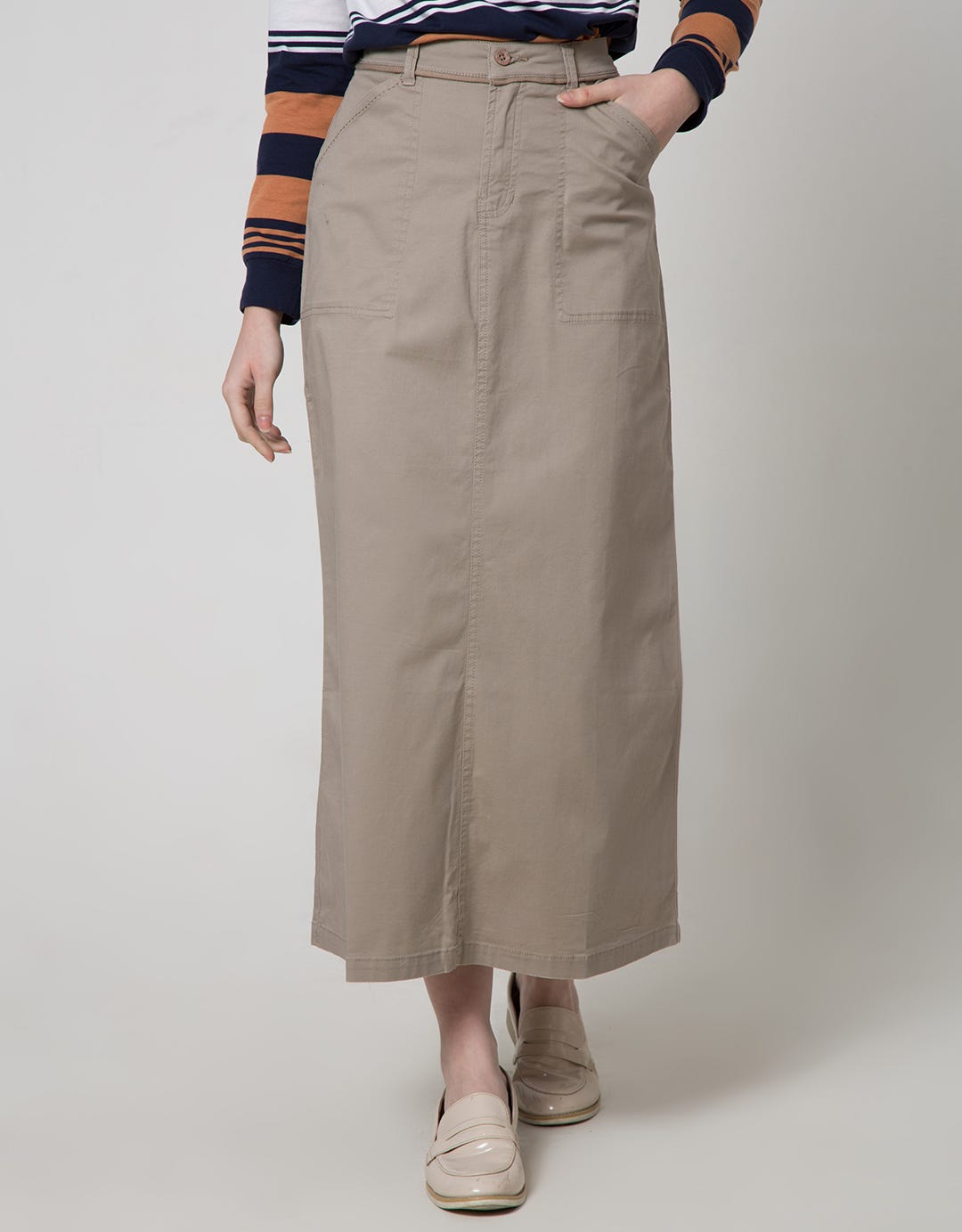 Triset Rok Panjang Zipper – Matahari.com