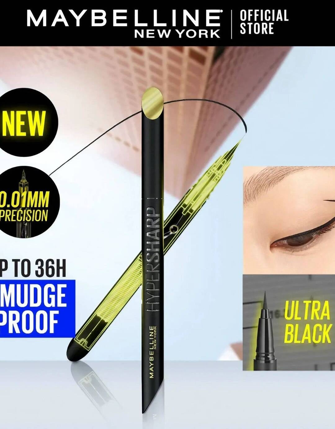 Maybelline Hypersharp Extreme Liner Waterproof Eyeliner Black ...