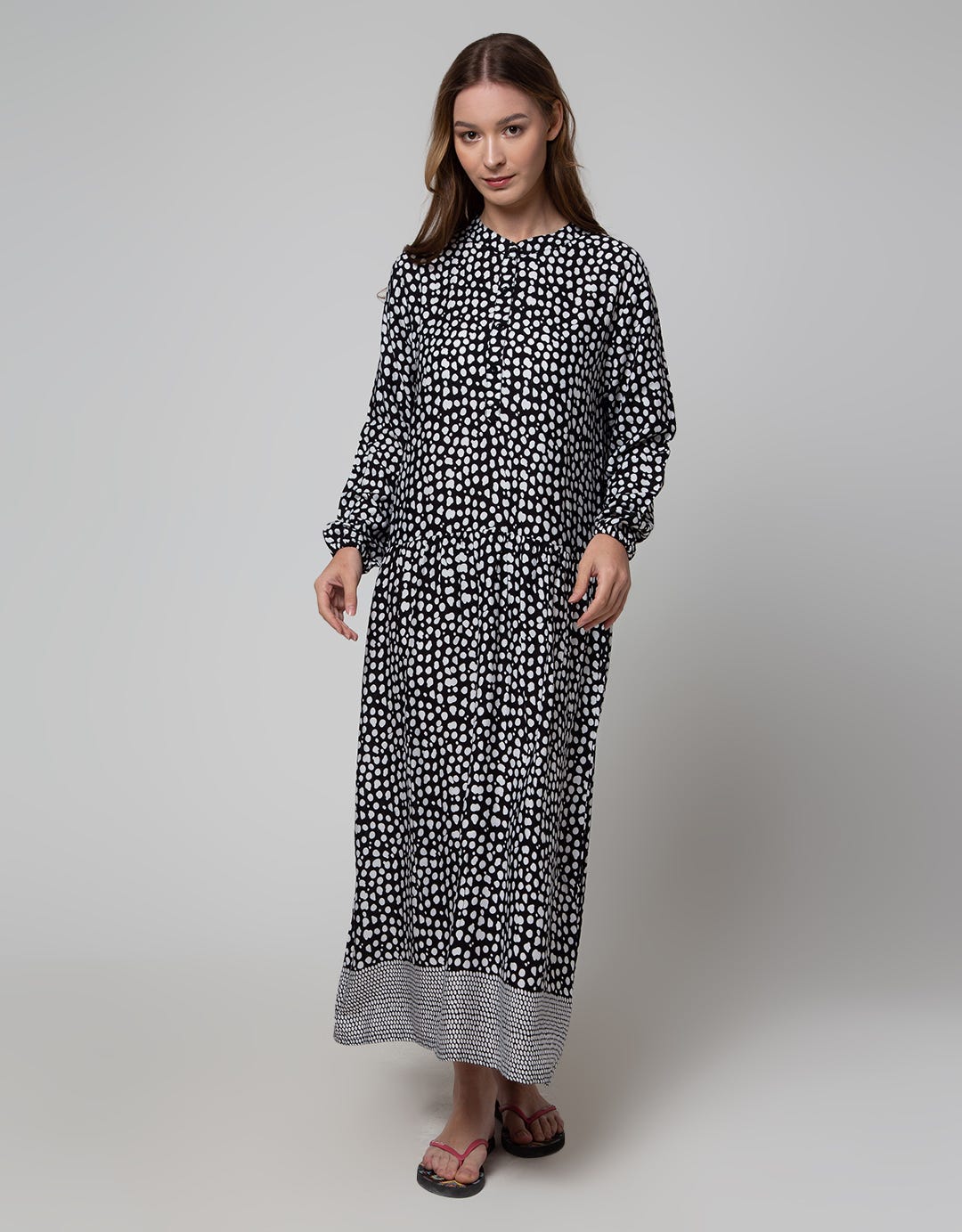 St. Yves Long Sleeve Maxi Dress Dots Grafika – Matahari.com
